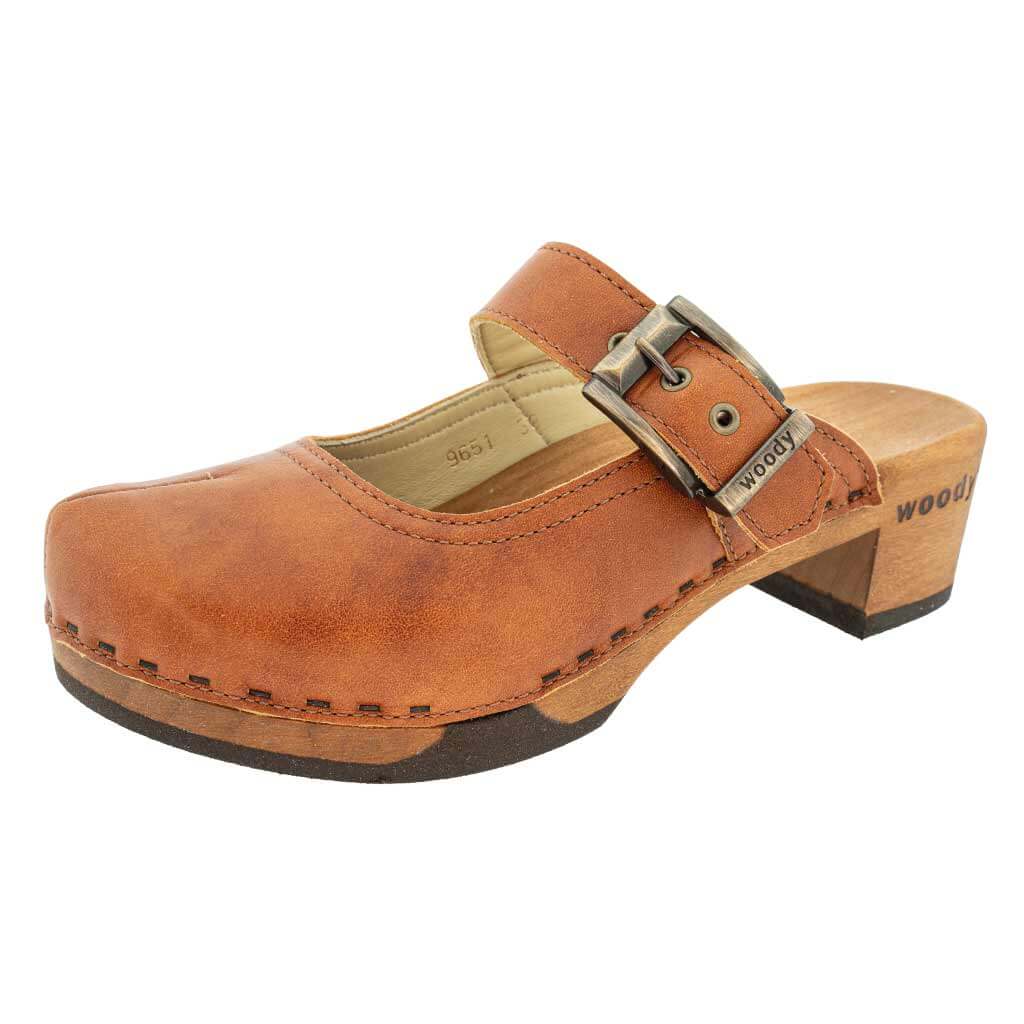 Jaqueline - women's clog with the flexible wooden sole