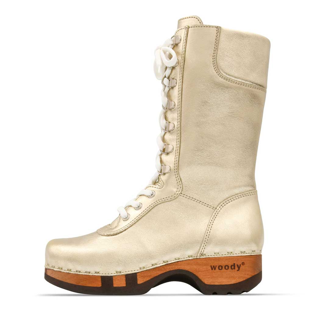 Ramona – Women`s Clog Boots with flexible wooden sole woody®