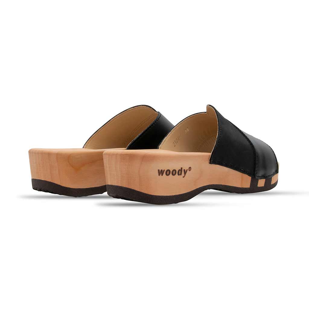 Lucy Damen Clog Pantolette woody® mit biegsamer, Holzsohle